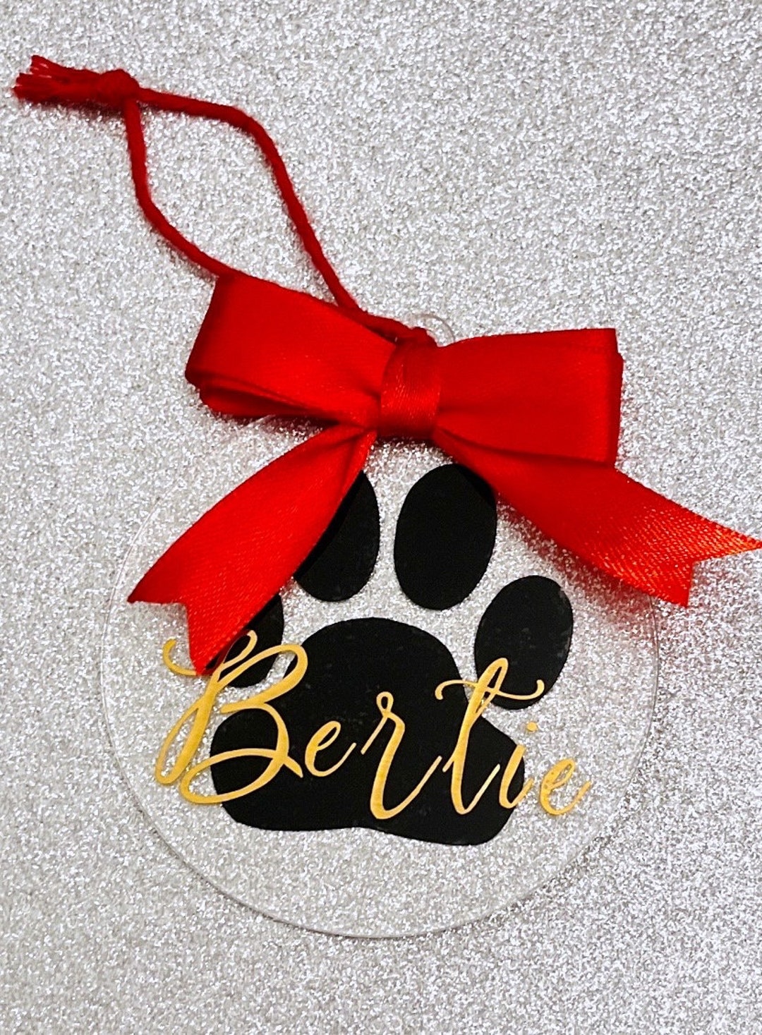 Personalised Pet Paw Print Christmas Decoration CHRISTMAS DEADLINE 15TH ...