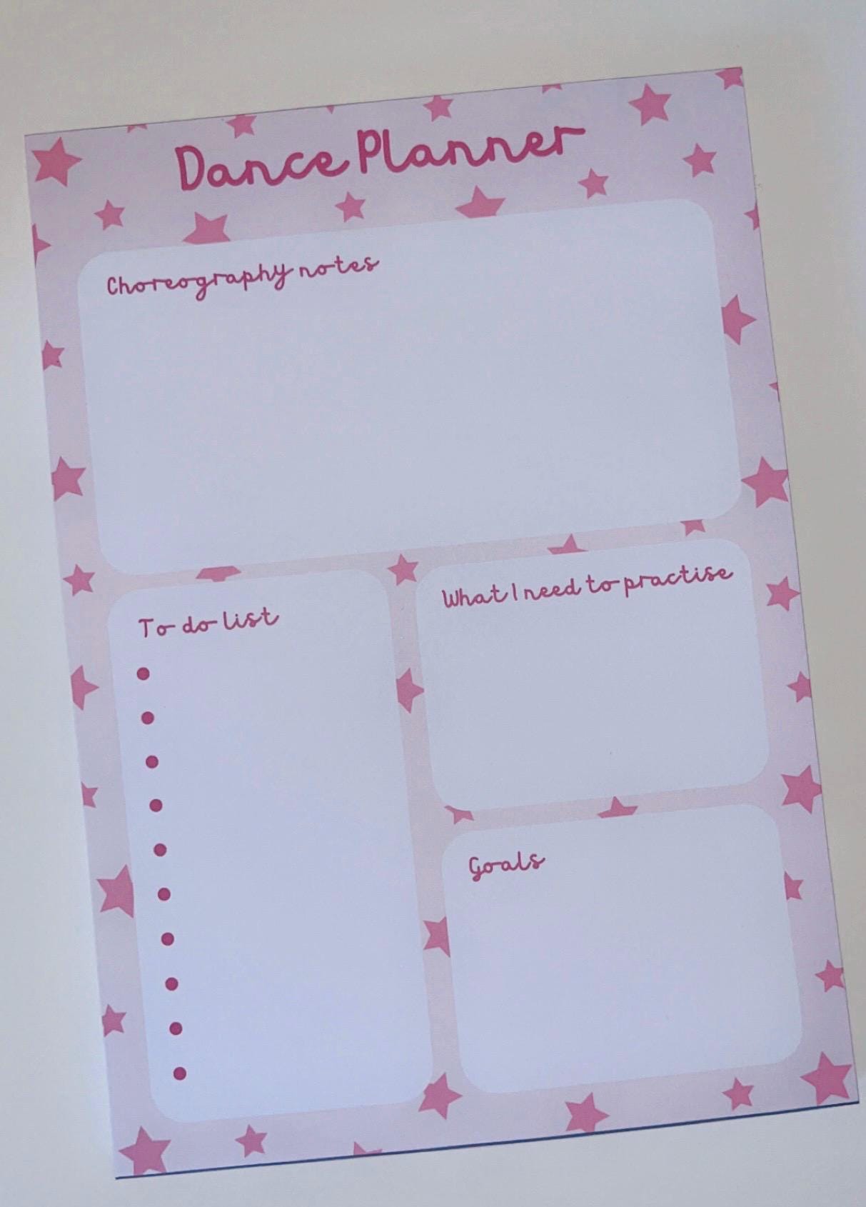 A5 Dance Planner Notepad - Etsy