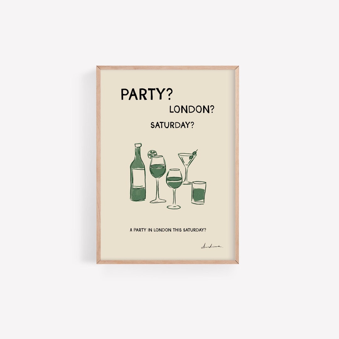 Gavin and Stacey Print: Party in London Quote Poster - Etsy