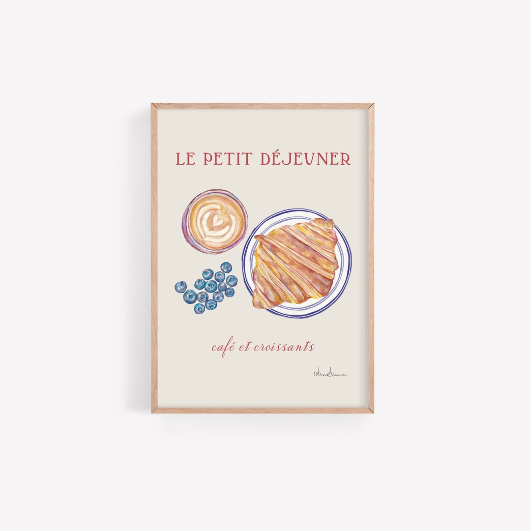 Le Petit Dejeuner Le Petit Dejeuner Print Breakfast in France Little ...