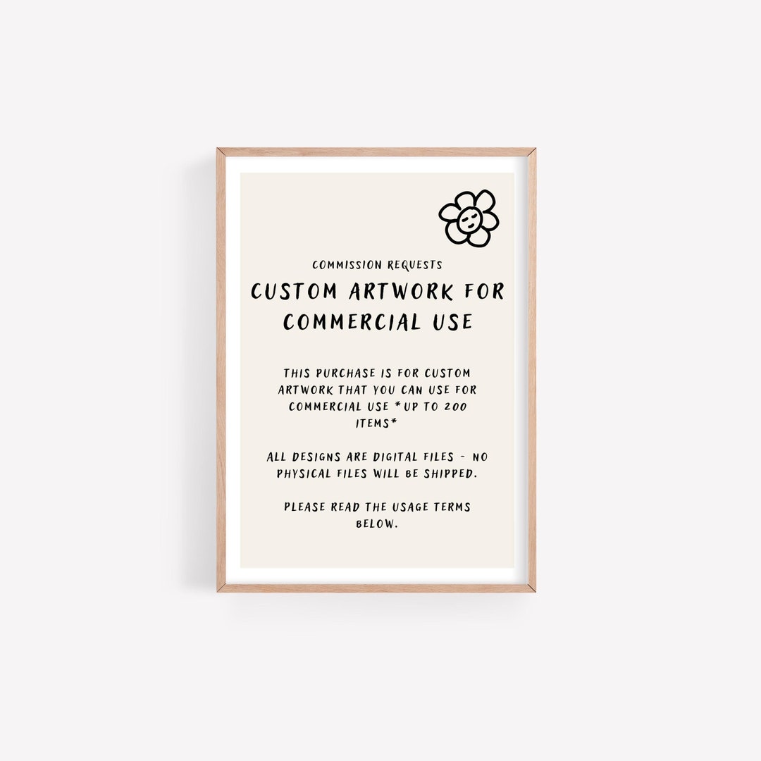 Custom Artwork for Commercial Use | Custom Design | Digital File ...