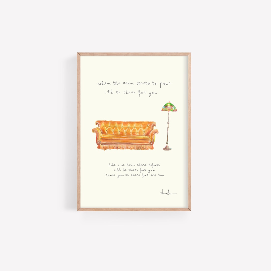 Friends TV Show Poster Print: Central Perk Couch Art - Etsy
