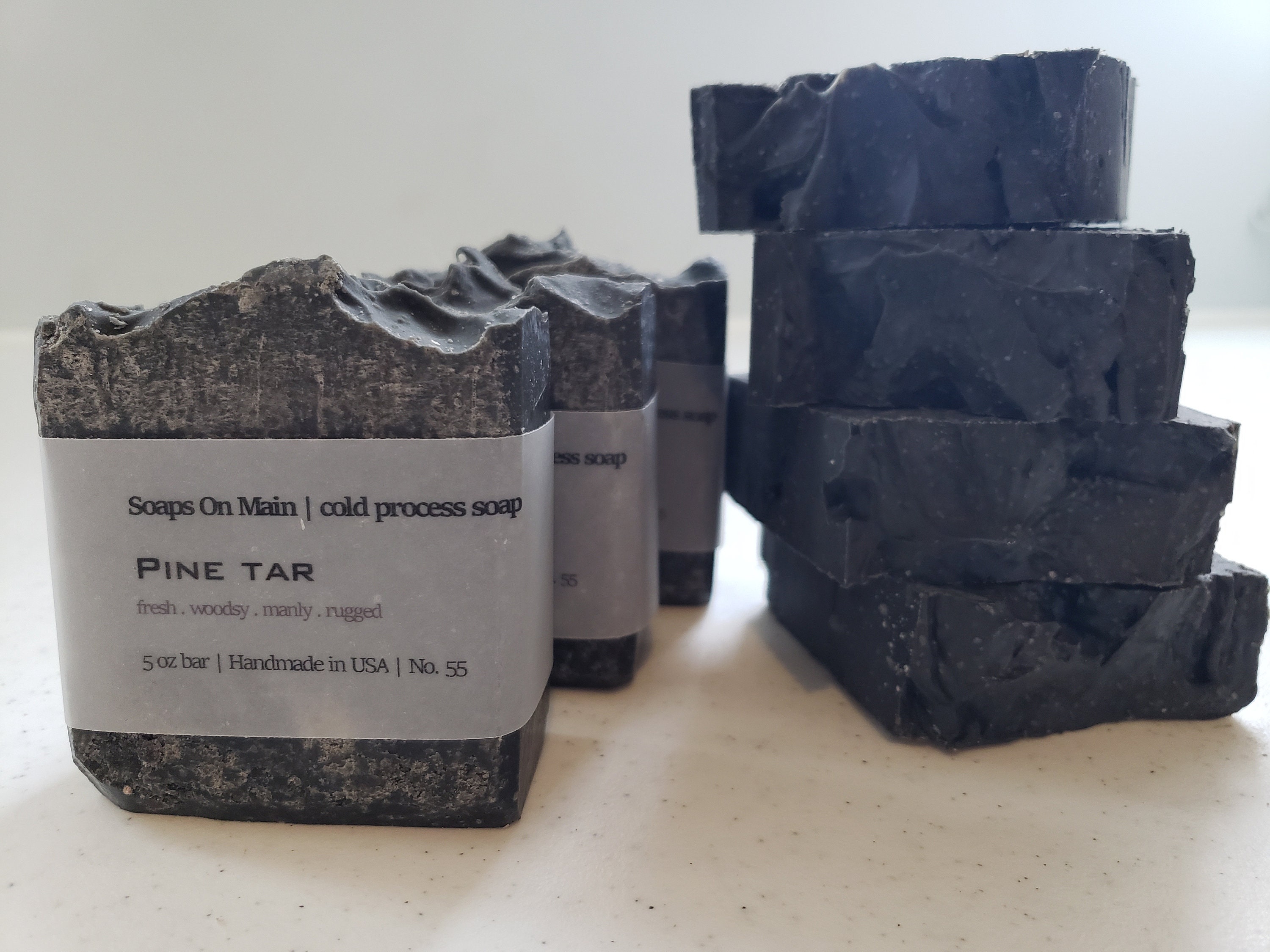 Pine Tar Soap Handmade Soap Cold Process Soap Activated | Etsy