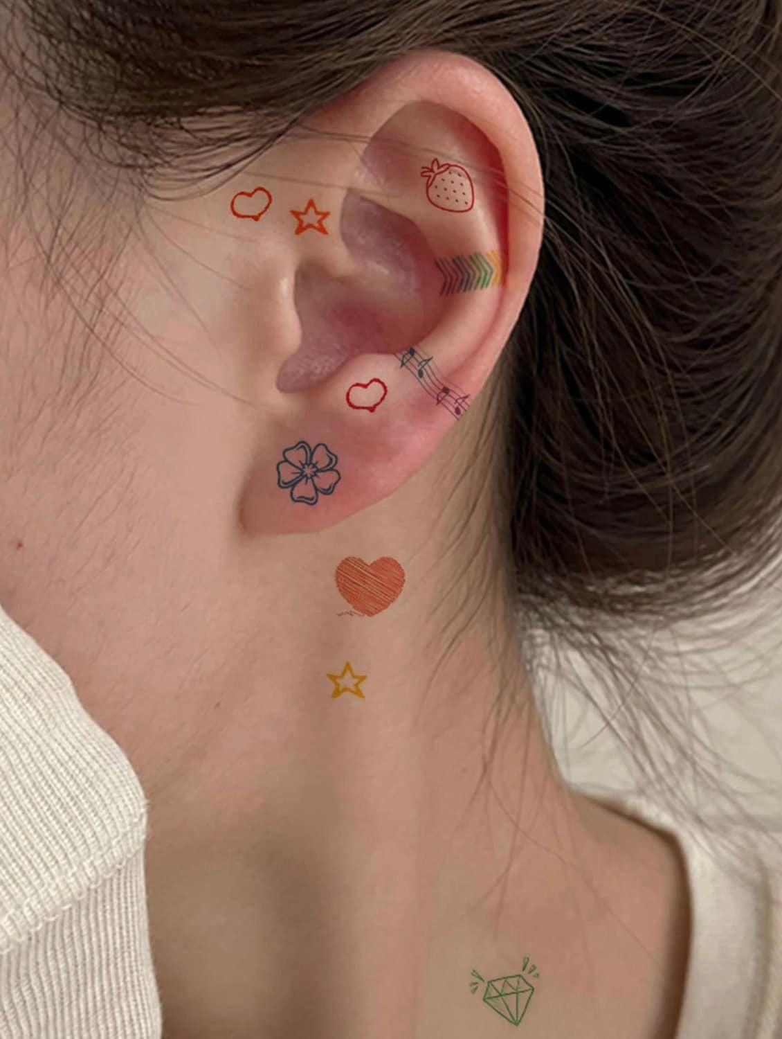 Small Tattoos Behind Ear Designs