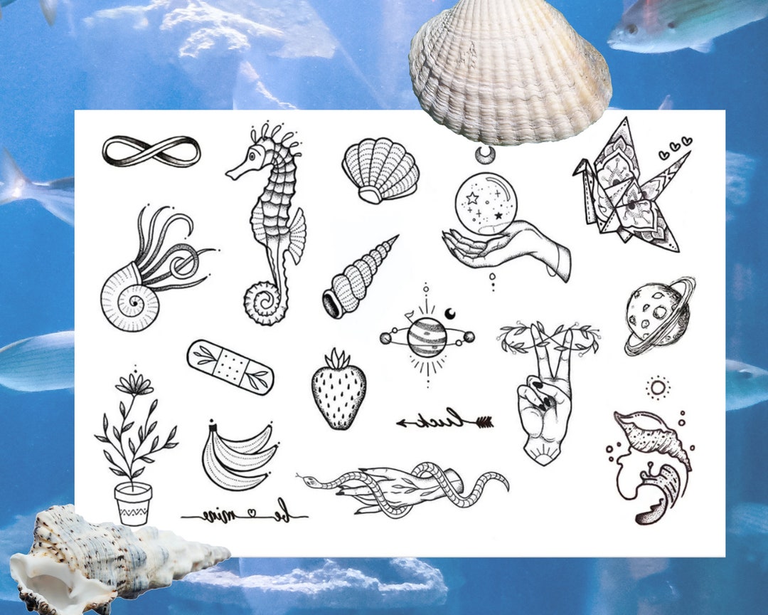 Tiny Tattoo Multipack Tiny Temporary Tattoo Women Small - Etsy