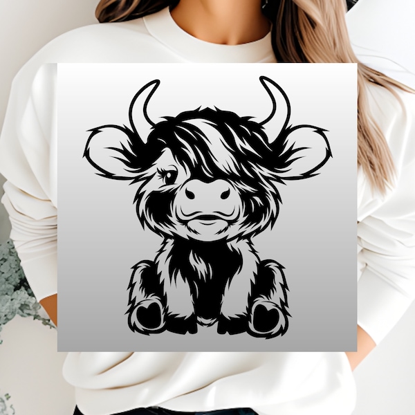 Heat Transfer Designs Highland Cow - Etsy