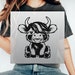 Highland Cow DTF Print Ready to Press Shaggy Cow Screen Print Farm Cow ...