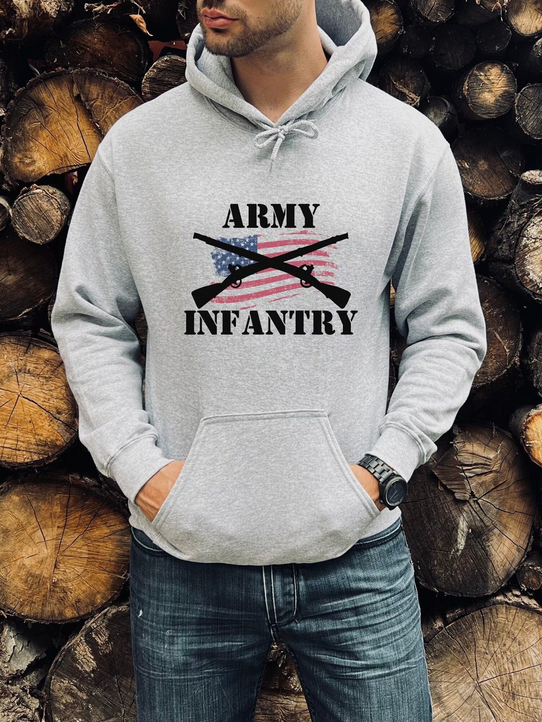 Army Infantry Sweatshirt Army Hoodie for Veteran Military Shirt ...