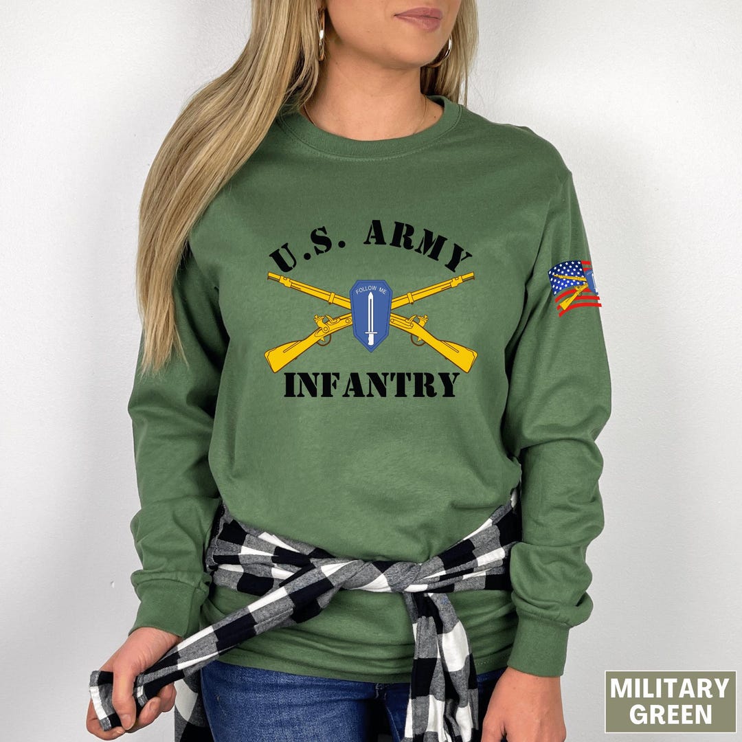 U.S. Army Infantry Long Sleeve Shirt Cross Rifles Come Follow Me Army ...