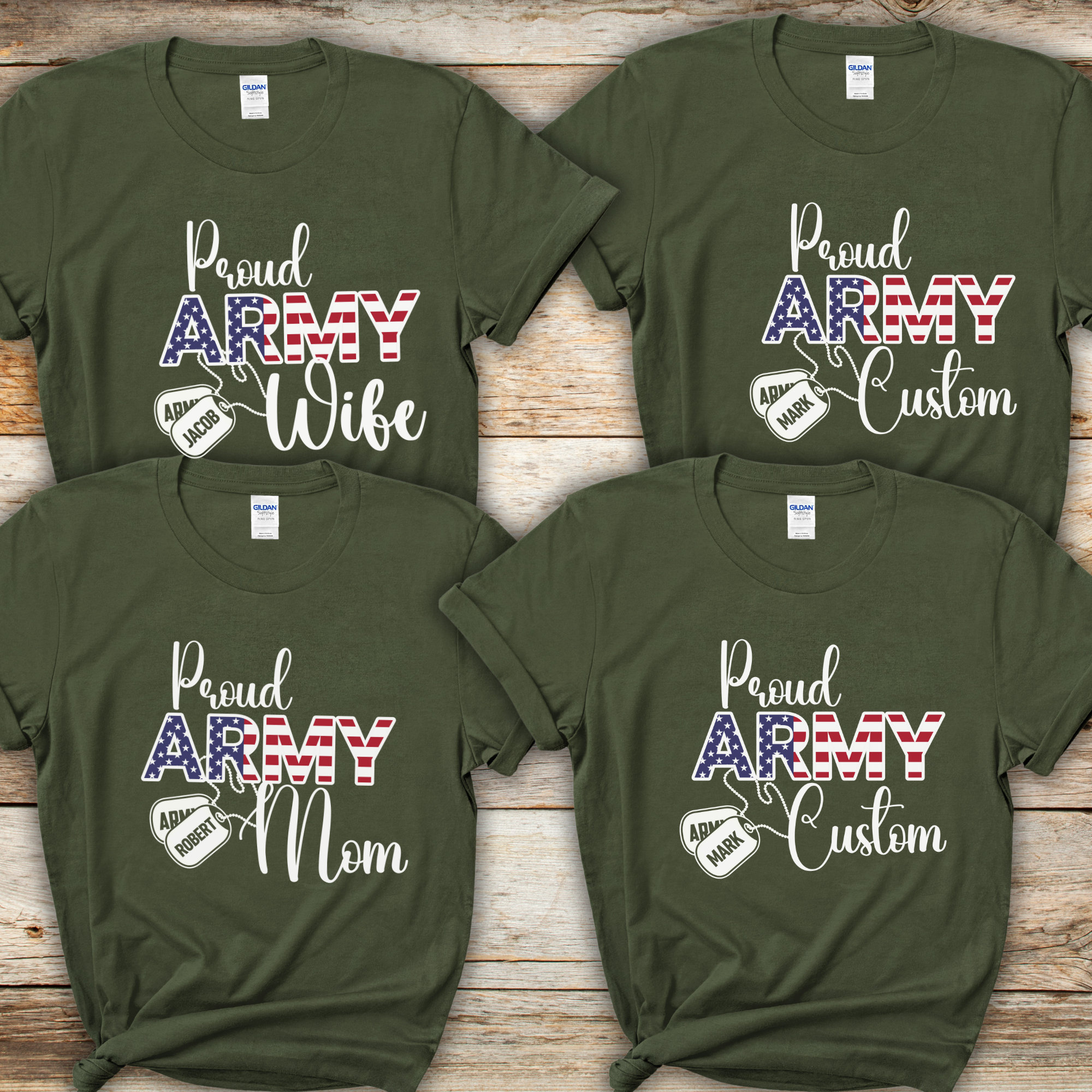 Proud Army Family Shirts Custom Army Shirts for Army Wife Army Mom Army ...