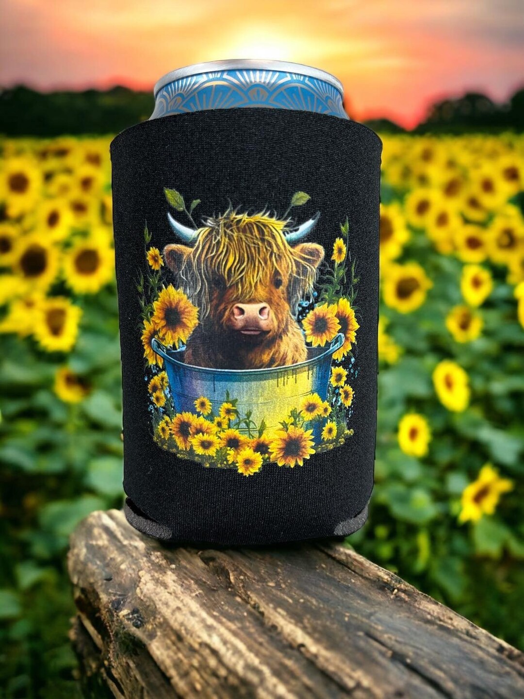 Highland Cow DTF Transfer Ready to Press Can Cooler DTF - Etsy
