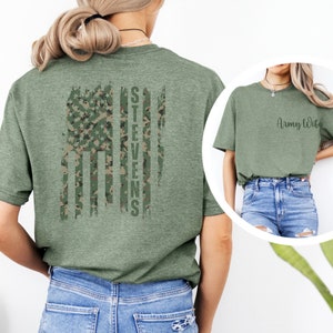 Personalized Army Shirts for Army Families With Custom Last Name Camo ...