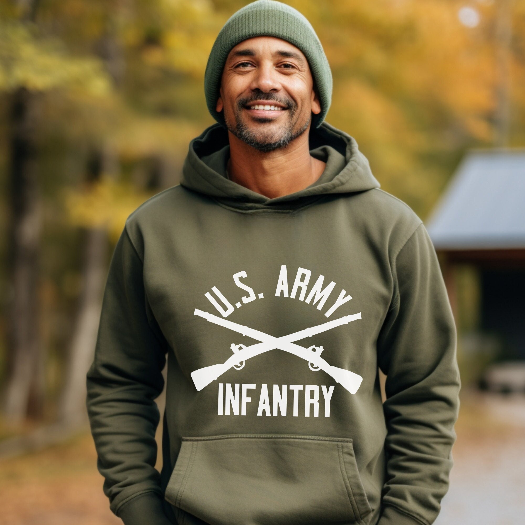US Army Infantry T-shirt: Veteran Cross Rifle Design - Etsy