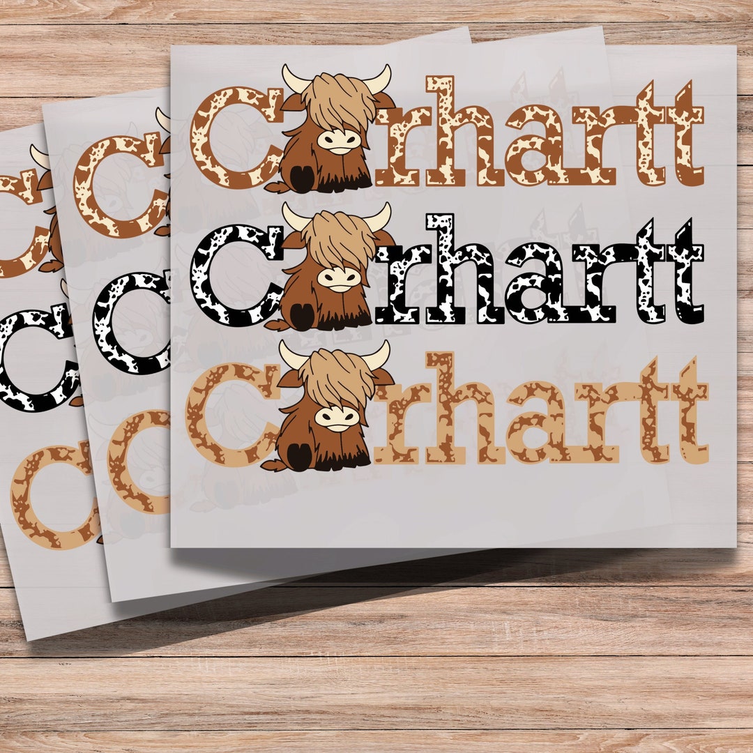 Highland Cow DTF Prints Ready to Press Carhartt DTF Transfers - Etsy
