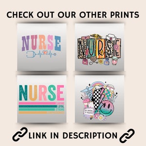 Retro Nurse DTF Transfer Ready to Press Vintage Nursing Transfer for ...