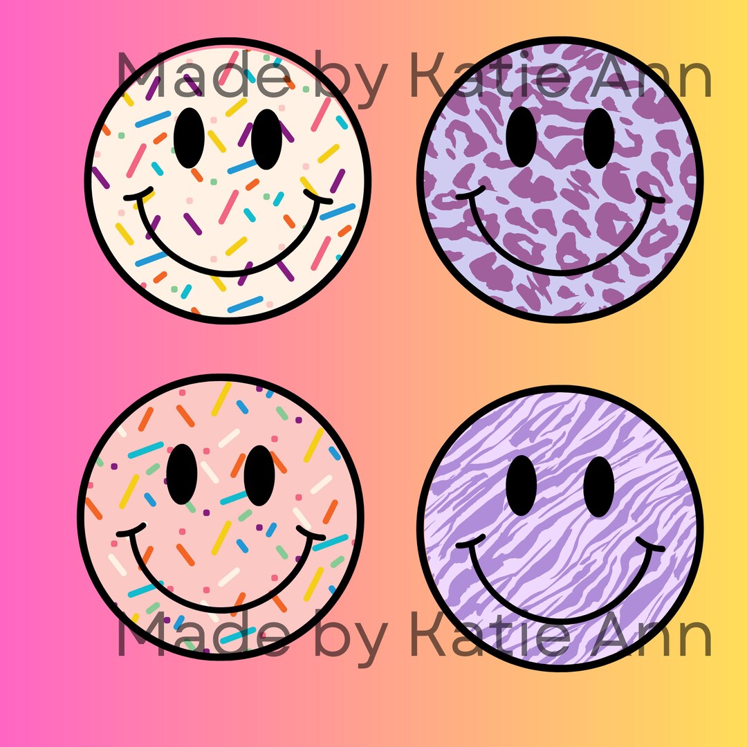 12 Smiley Face Png's Smiley Face SVG Instant Download - Etsy Israel