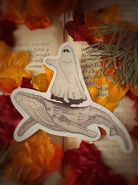 Spooky Ghost Humpback Whale Sticker Whale Sticker Spooky - Etsy