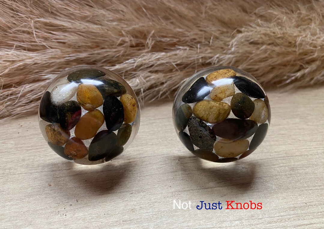 Drawer Knobs Pair, Pebble Beach Design, Ideal for Ocean Styled Rooms - Etsy