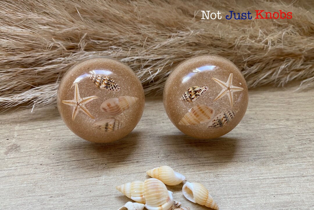 Drawer Knobs Pair, Seashell Design, Ideal for Ocean Style Rooms - Etsy