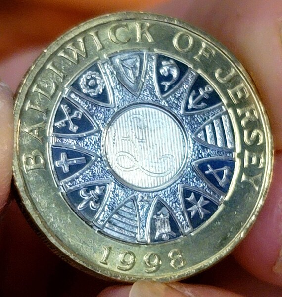 1998 2 Pound Bailiwick of Jersey Bimetal Coin RARE. PRICE - Etsy