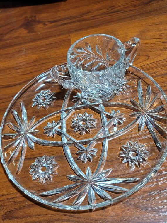 Star Crystal Snack Tray and Dip Cup - Etsy