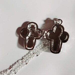 Silver Cross Locket Necklace - Etsy