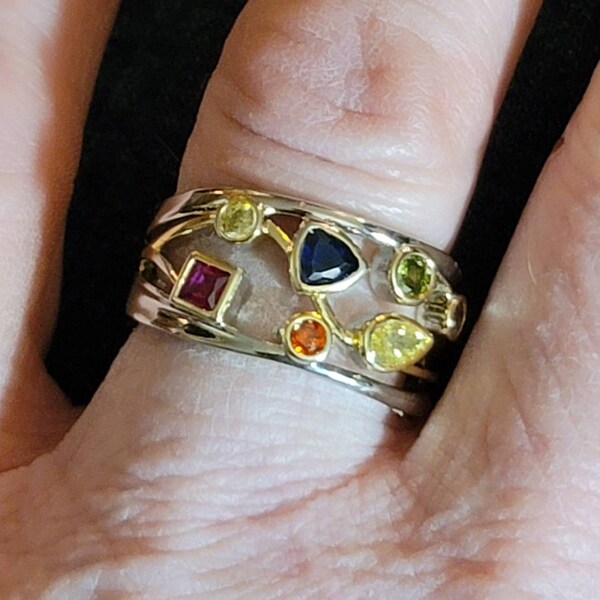 Multi Stone Ring - Etsy