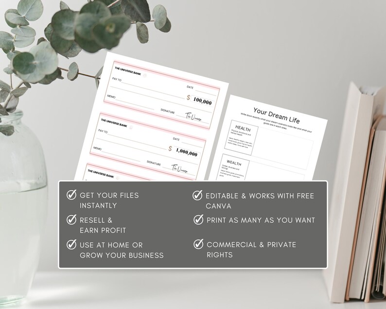 Vision Board Kit: 2026 Editable Templates - Manifestation Journal - Etsy