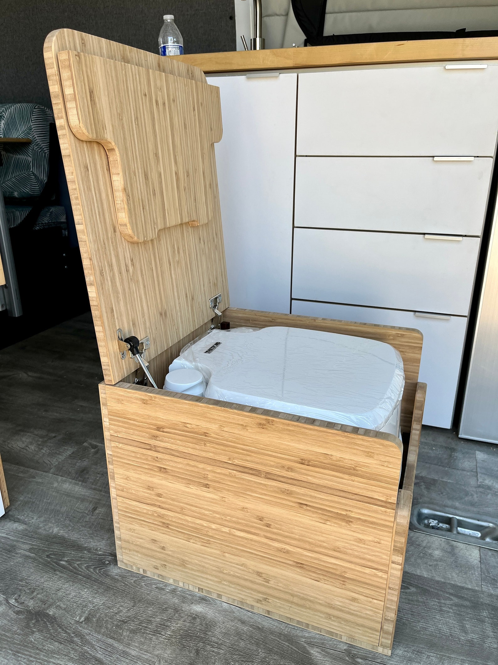 Porta Potti 345/135 Bamboo Toilet Lift Top Cabinet Flat Pack Kit - Etsy