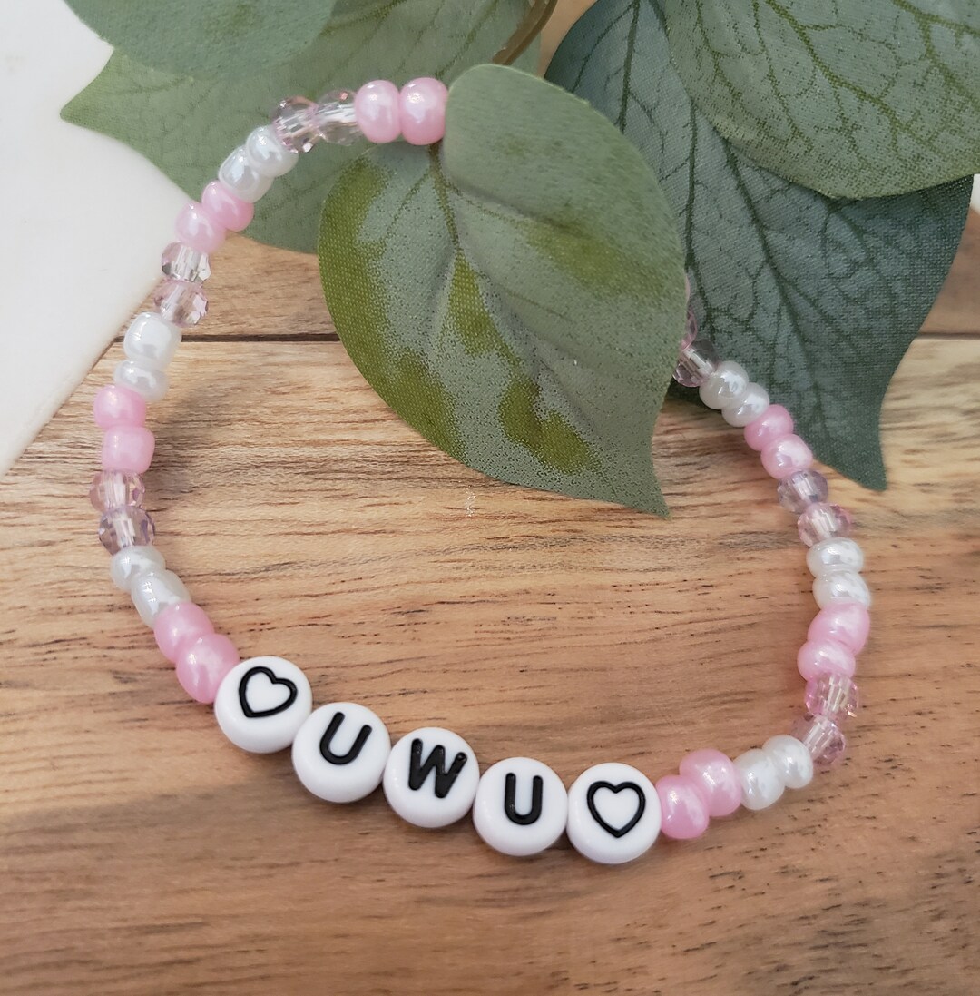 Uwu Beaded Bracelet | Kawaii | Cute | Gamer Girl Aesthetic - Etsy