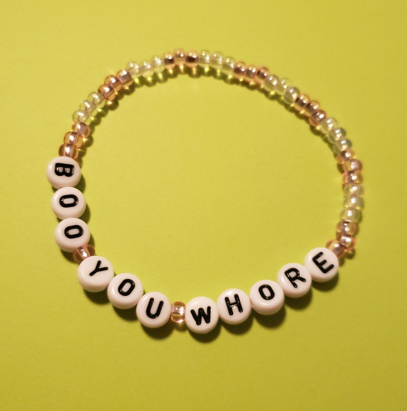 Boo You Whore Beaded Bracelet Mean Girls Regina George the Plastics - Etsy