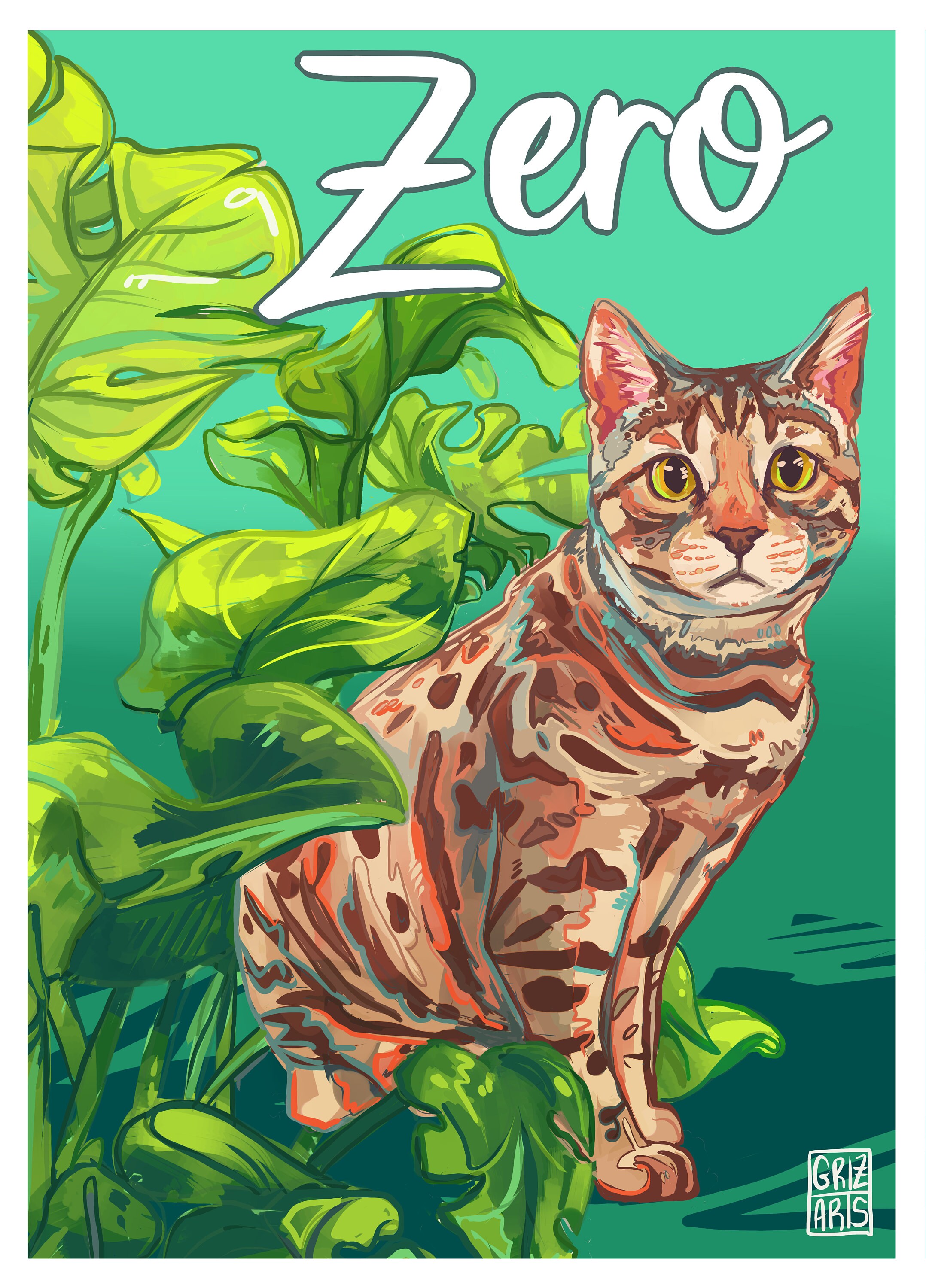 1 Pet Full Body: Custom Digital Pet Portrait - Etsy