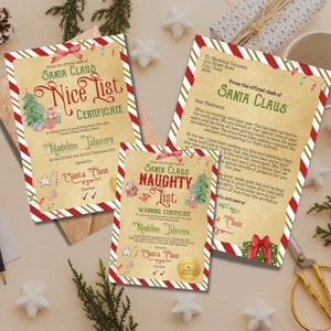 Editable Letter From Santa Bundle, Christmas Nice List, Naughty List ...