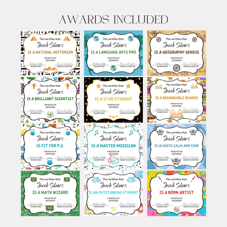 Star Student Award Certificate Template, Editable School Certificate ...