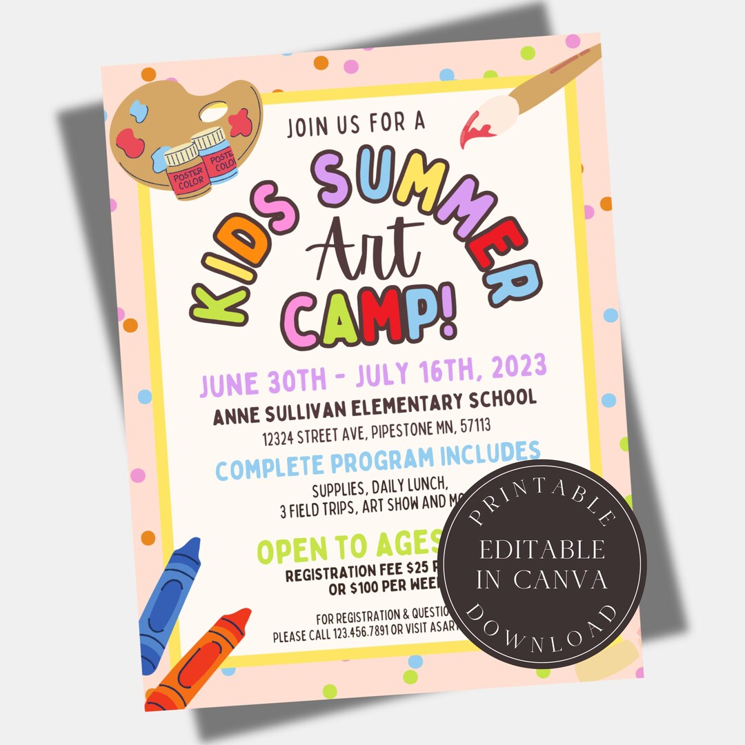 Summer Art Camp Flyer Template