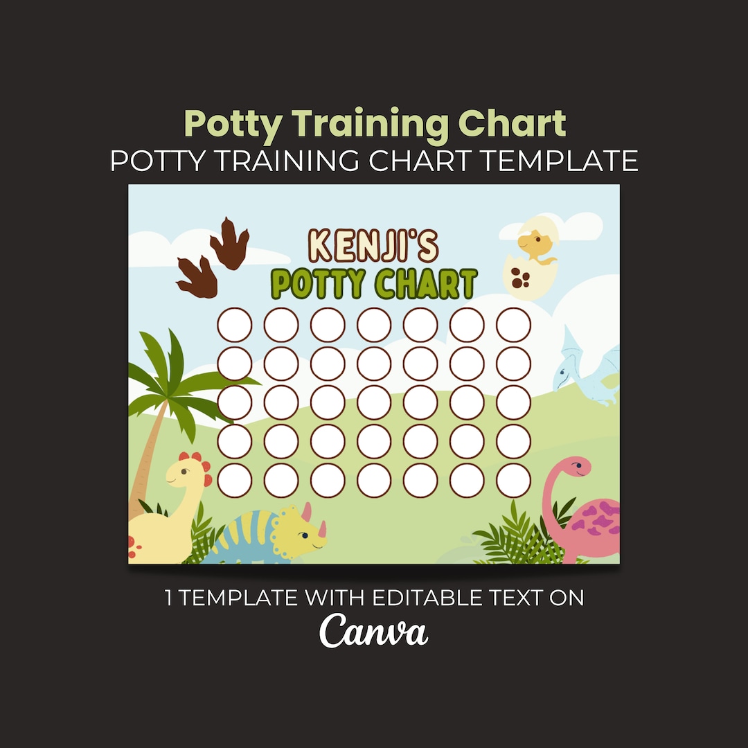 Editable Potty Training Chart, Printable Baby Potty Training Visual ...