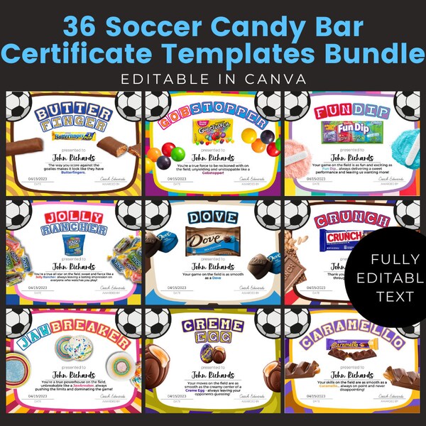 Candy Bar Awards - Etsy