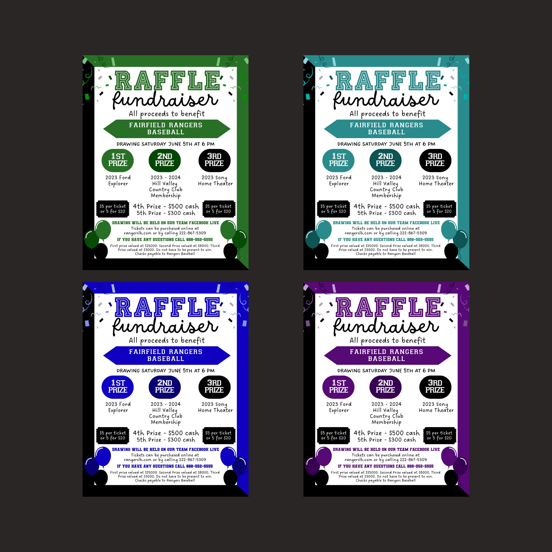 Editable Raffle Ticket Fundraiser Flyer Raffle Fundraiser - Etsy