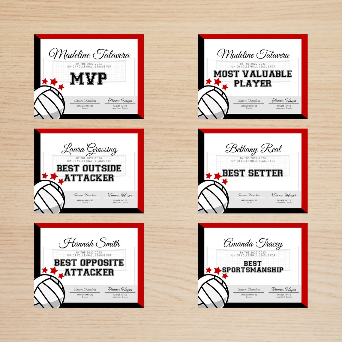 End of Season Volleyball Awards Bundle Editable Volleyball - Etsy