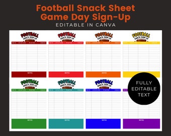 Editable Baseball Team Snack Sign up Sheet, Tball Schedule Canva ...