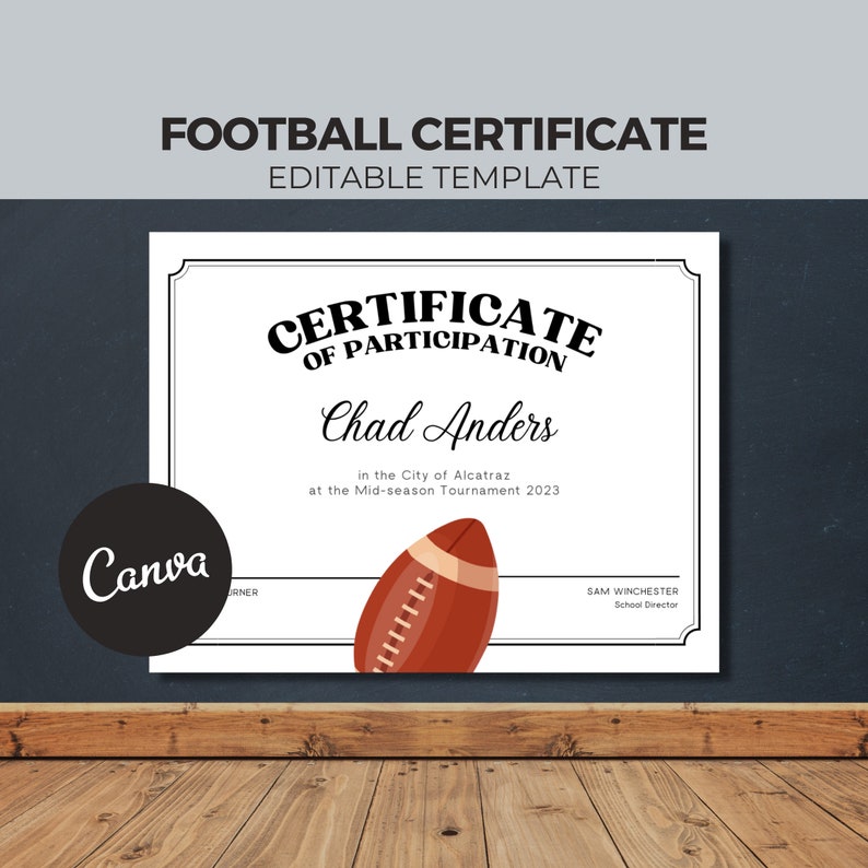 End of Season Football Awards Editable Football Award - Etsy