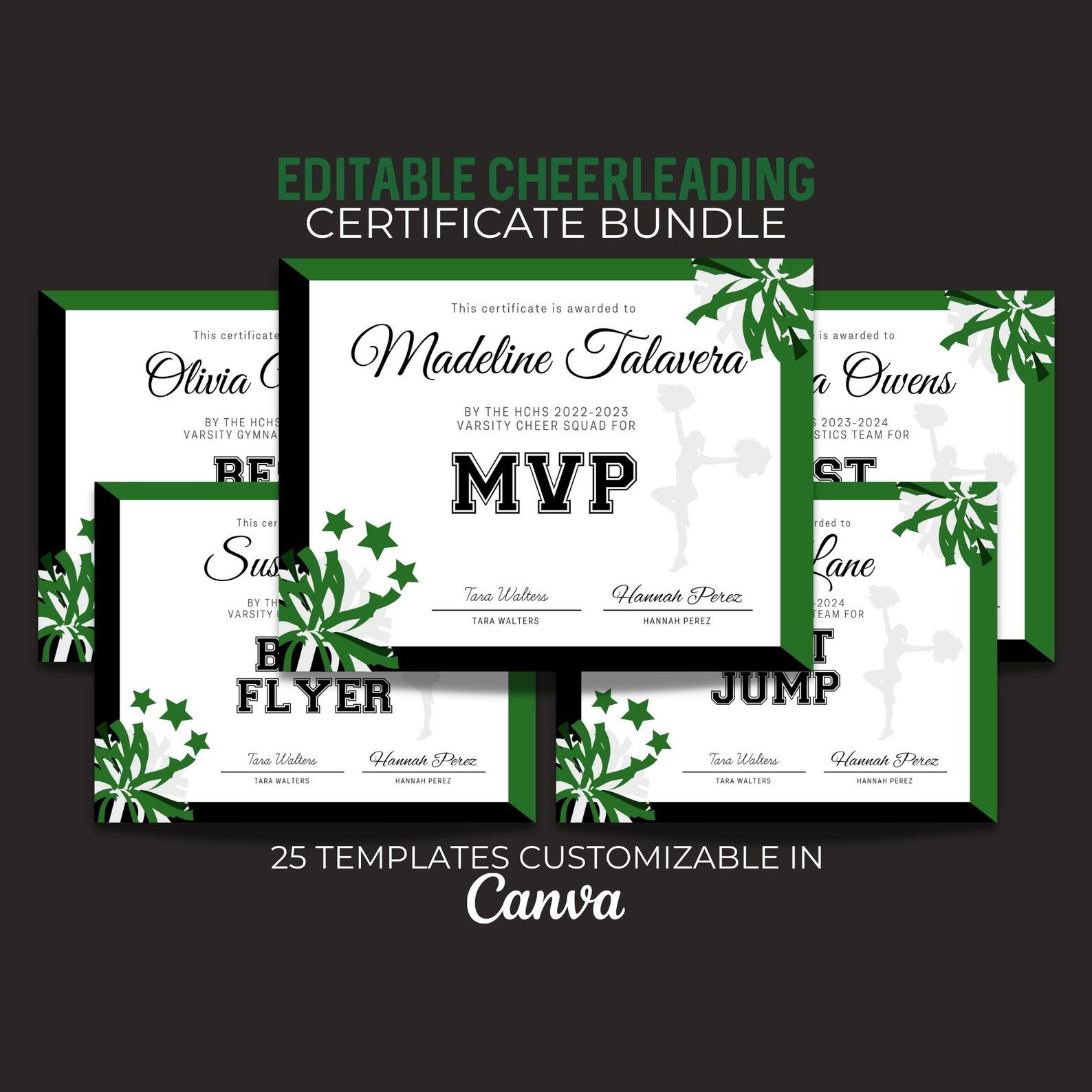 Editable Cheerleading Certificate Cheer Squad Awards - Etsy
