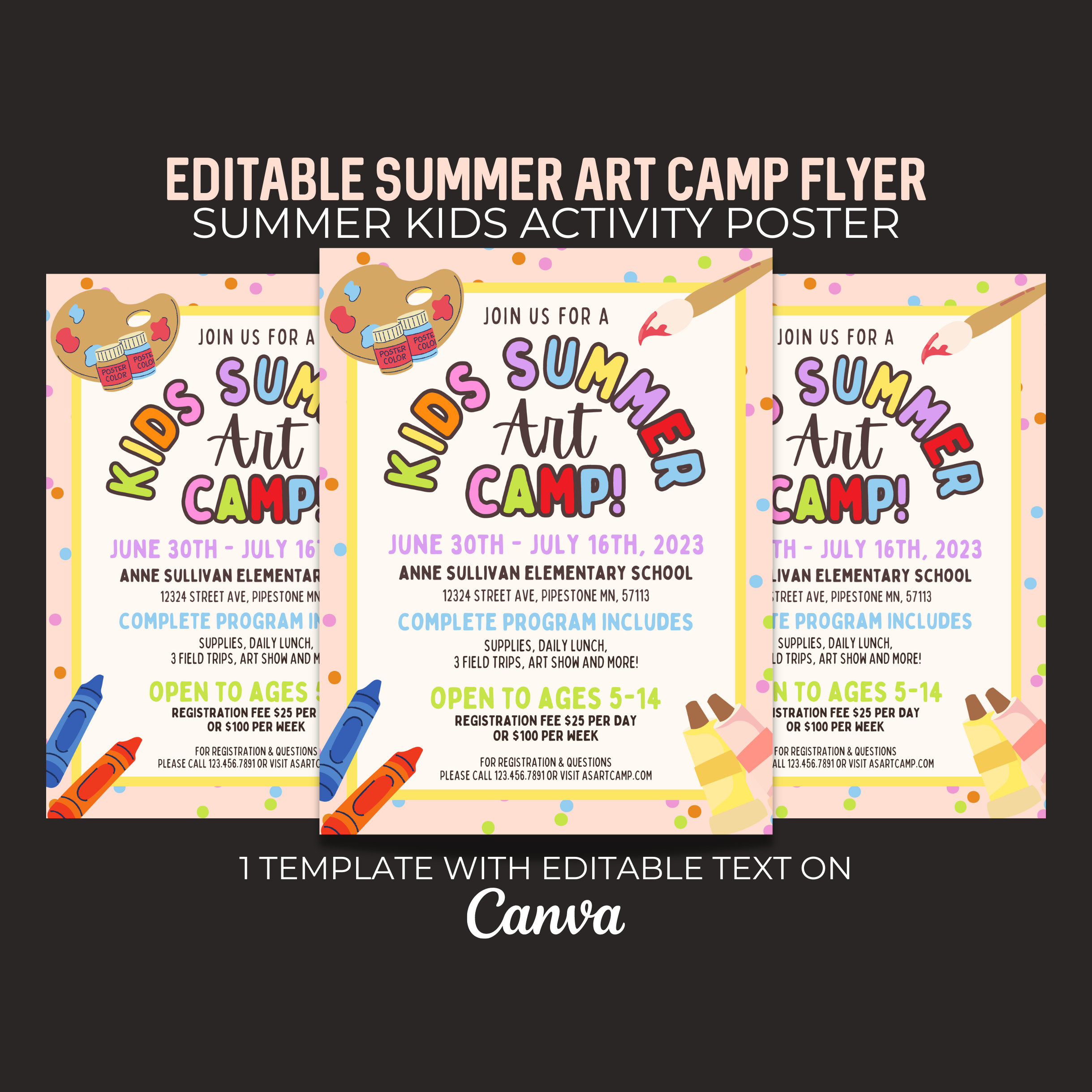 Summer Art Camp Flyer Template