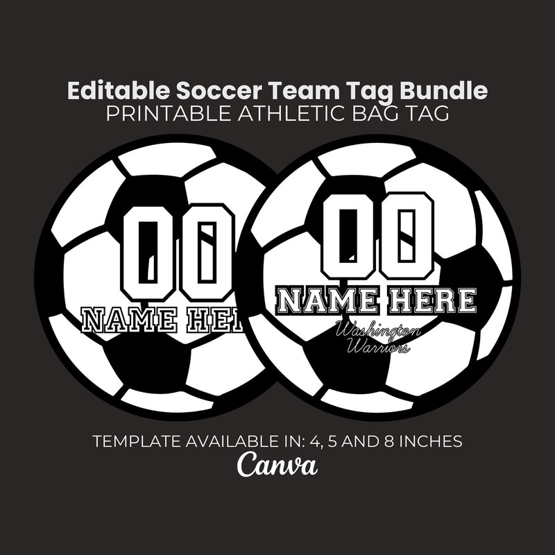 Soccer Bag Tags - Etsy