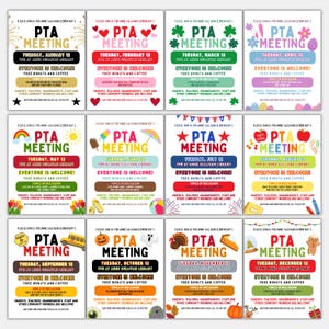 PTO PTA Flyer Template Bundle School Recruitment, Newsletter, Meeting ...