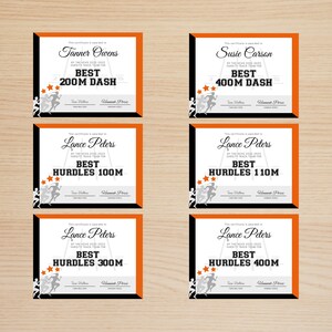 End of Season Track and Field Awards Bundle, Editable Track and Field ...