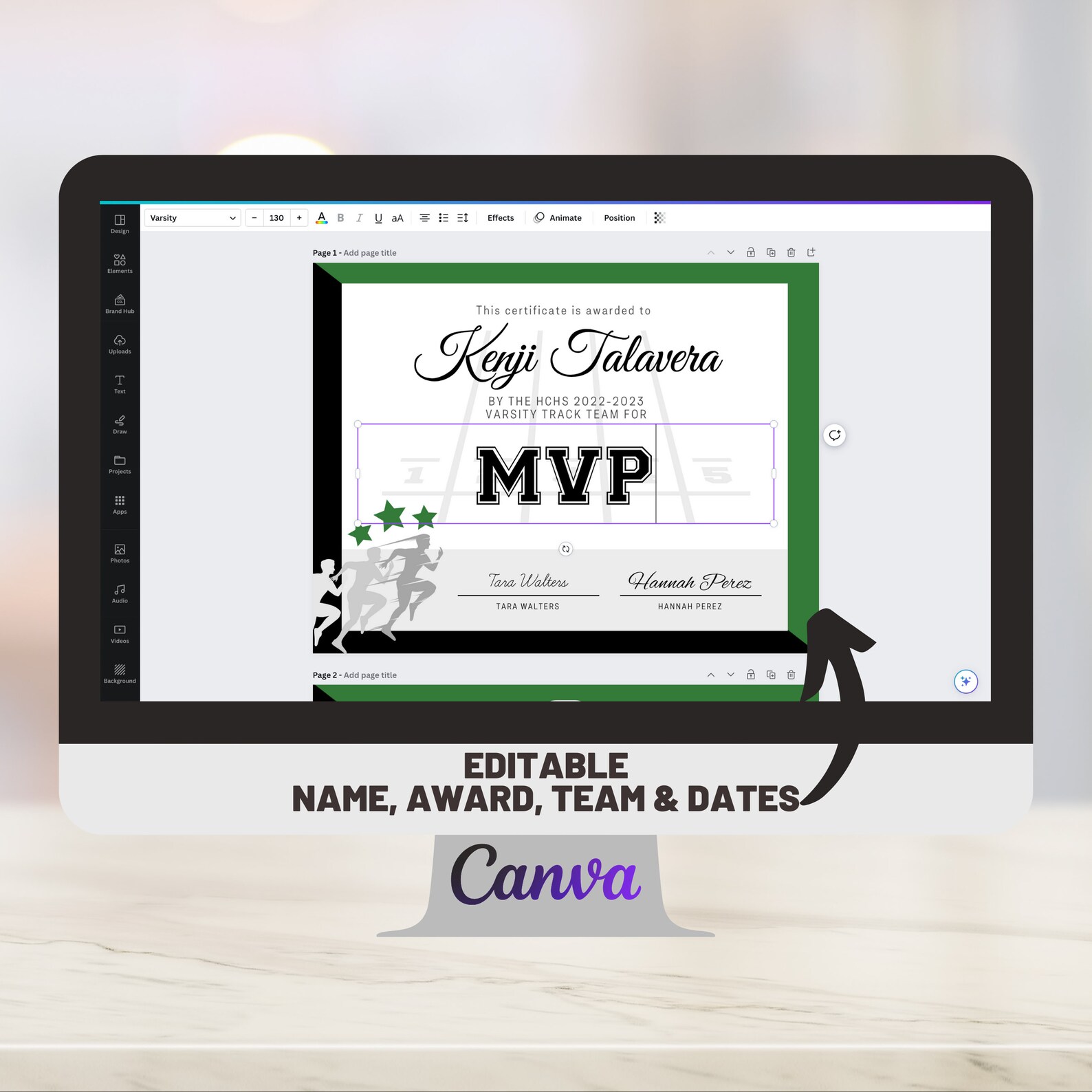 End of Season Track and Field Awards Bundle, Editable Track and Field ...