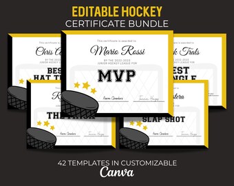 Rugby Award Certificate Editable Canva Template Printable End - Etsy