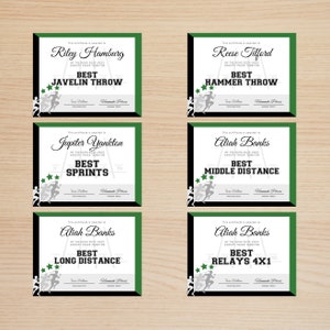 End of Season Track and Field Awards Bundle, Editable Track and Field ...