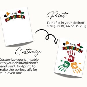 Printable Juneteenth Handprint Art Craft for Kids, Freedom Day Keepsake ...